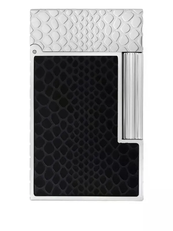 S.t. Dupont Ligne 2 Snakeskin-pattern Lighter - Black