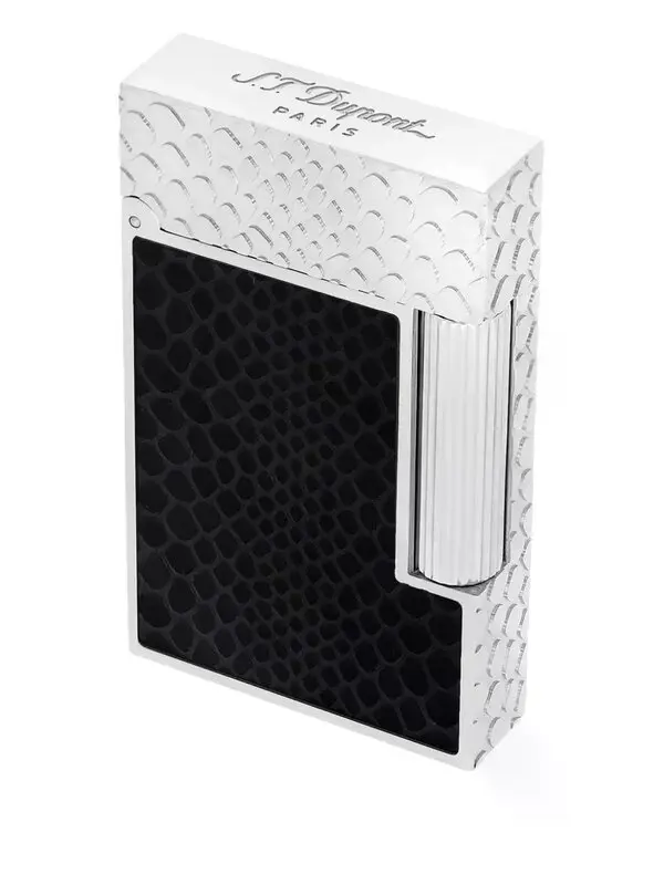 S.t. Dupont Ligne 2 Snakeskin-pattern Lighter - Black