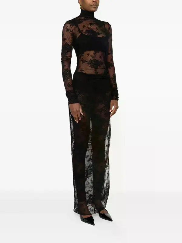 Andamane Lace Long-sleeve Dress