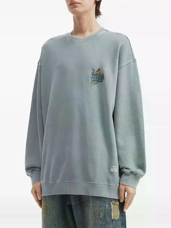 AFTERMATHS Graphic Cotton Sweatshirt - Grey