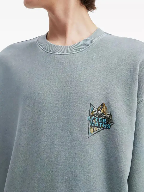 AFTERMATHS Graphic Cotton Sweatshirt - Grey