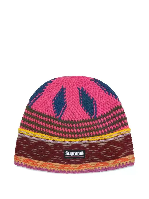Supreme Logo-patch Beanie - Pink