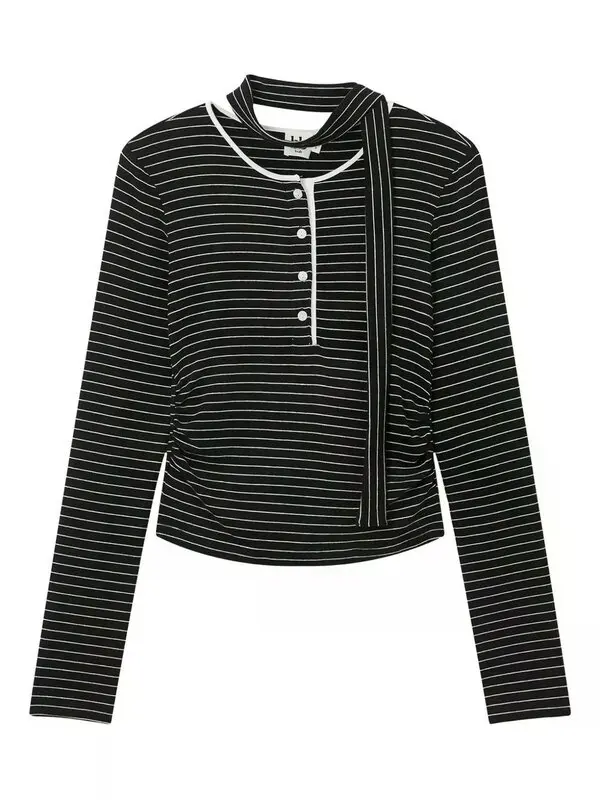 B+AB Striped Button Top