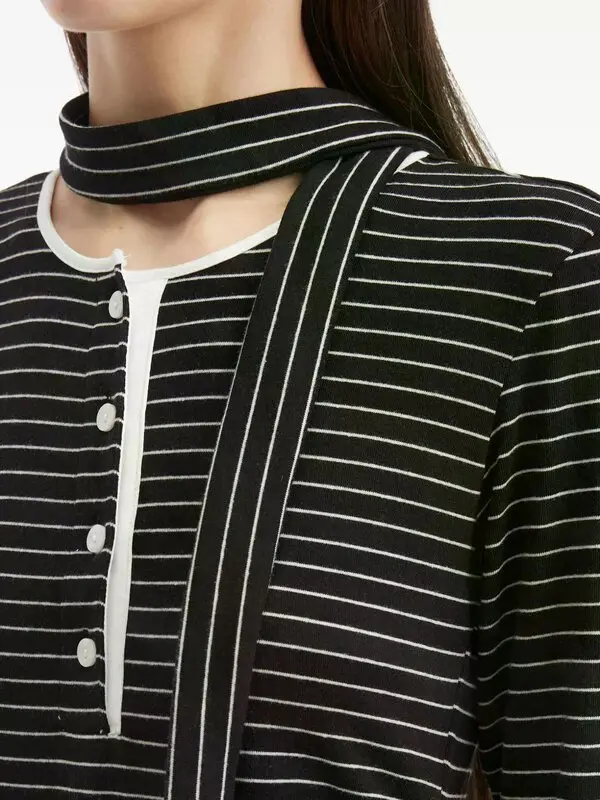 B+AB Striped Button Top
