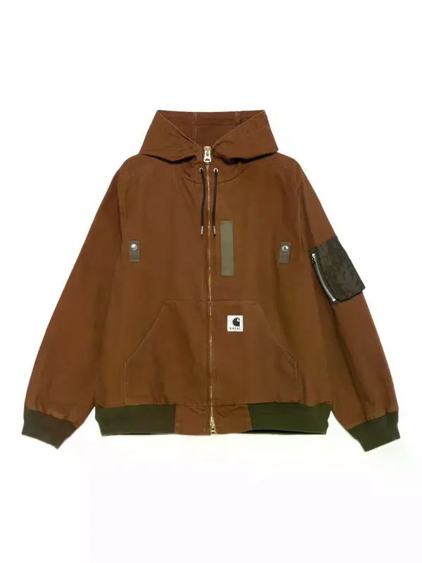 Sacai Zip-up Hooded Bomber Jacket
