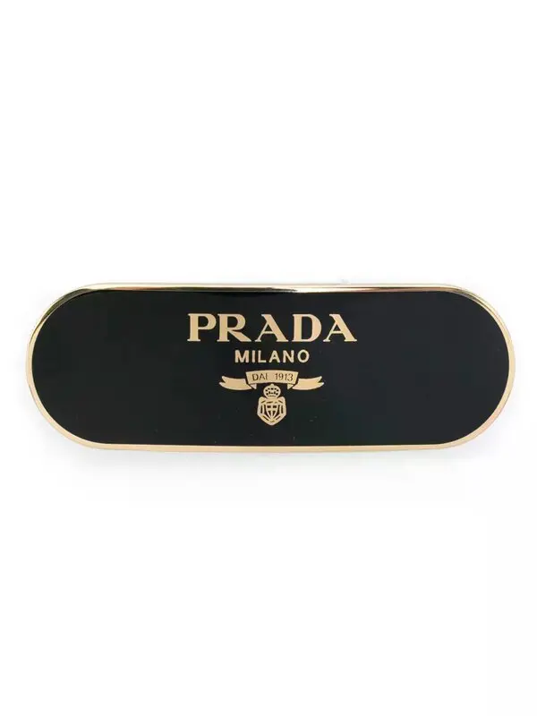 Prada Logo-embellished Hair Clip - Gold