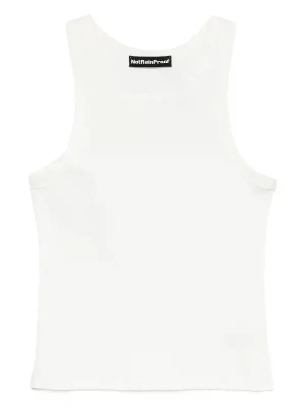 NOTRAINPROOF Fine-ribbed Tank Top - White