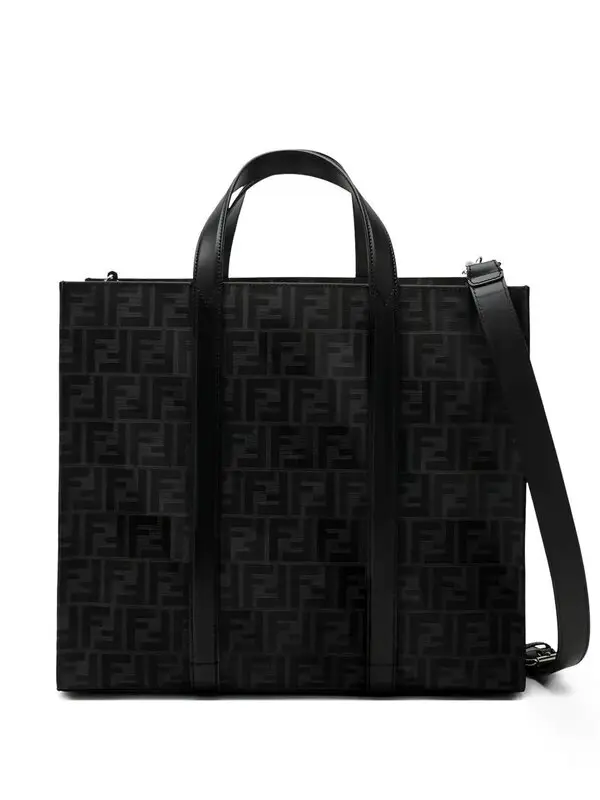 Fendi Zucca Pattern Tote Bag - Black