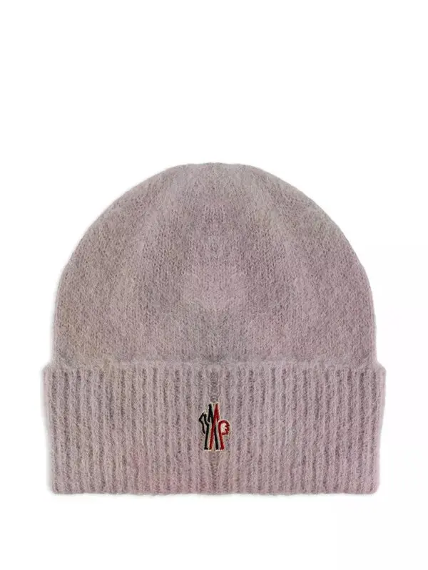 Moncler Ribbed Beanie - Purple