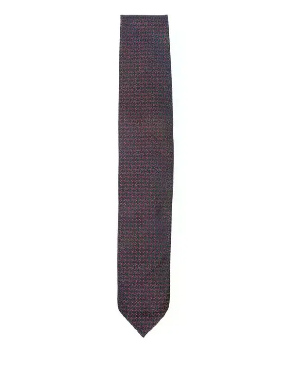 LARDINI Patterned Jacquard Tie - Purple
