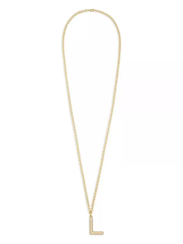 ROXANNE ASSOULIN Big Puffy Initial Necklace - Gold