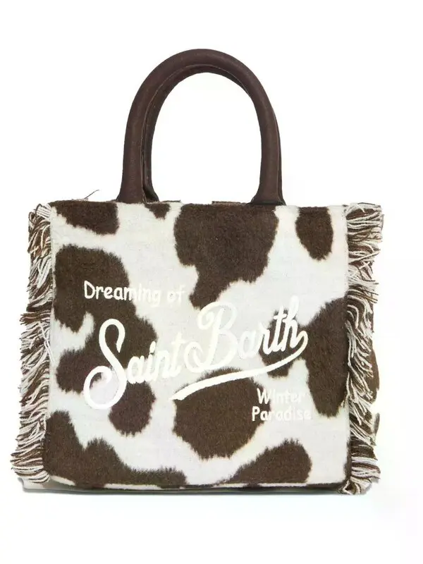 MC2 SAINT BARTH Colette Cow-print Tote Bag - Brown