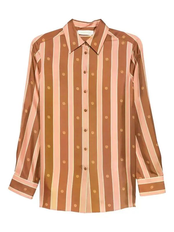 Zimmermann Stripe Floral-print Shirt