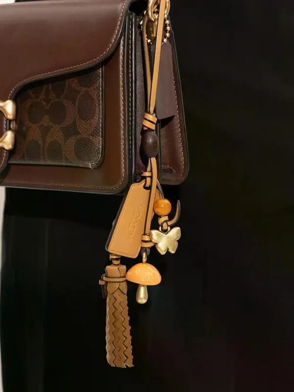 COACH Mushroom Heritage Bag Charm