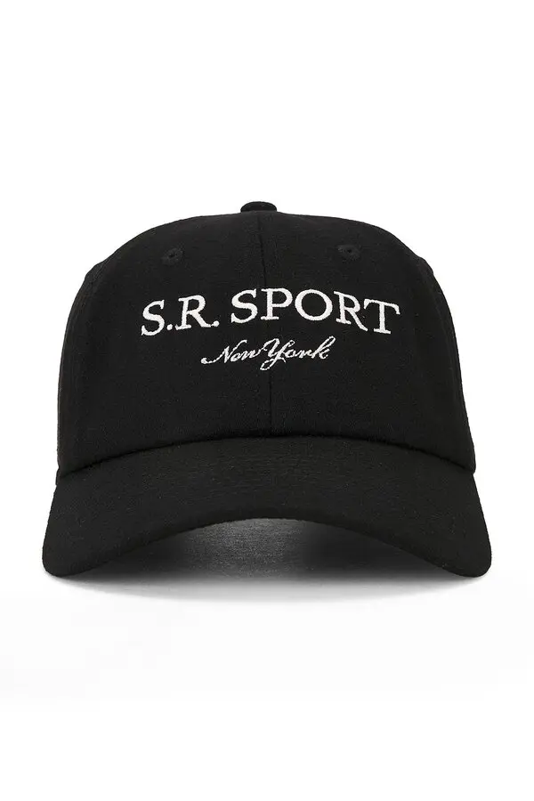 SPORTY & RICH Sport Wool Hat - Faded Black & Cream