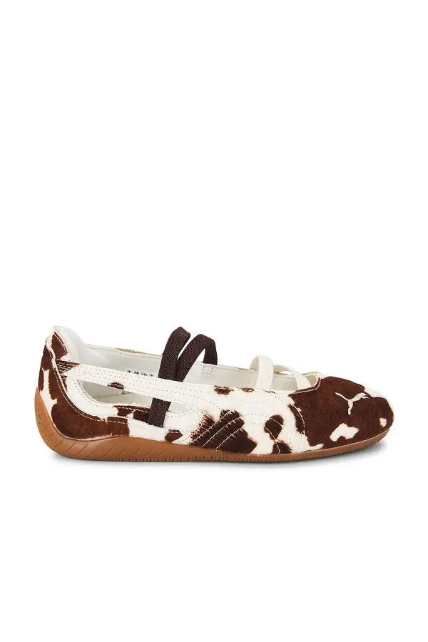 PUMA Speedcat Ballet Cow Sneakers - Chocolate Brown & Warm White
