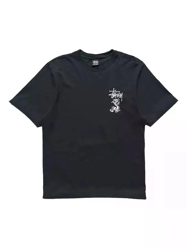 StÜssy Dragon-embellished T-shirt - Black