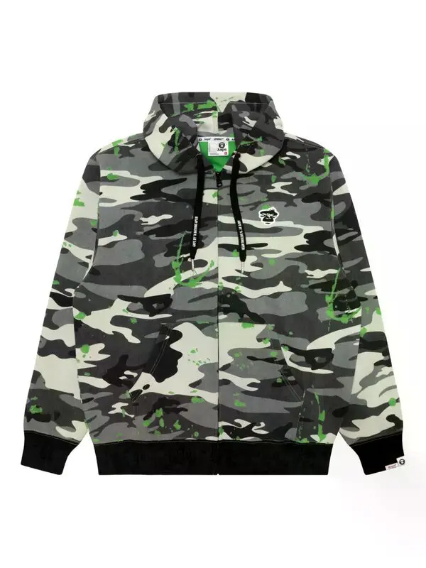 AAPE BY *A BATHING APE® Camouflage Logo Patch Sweatshirt - Grey