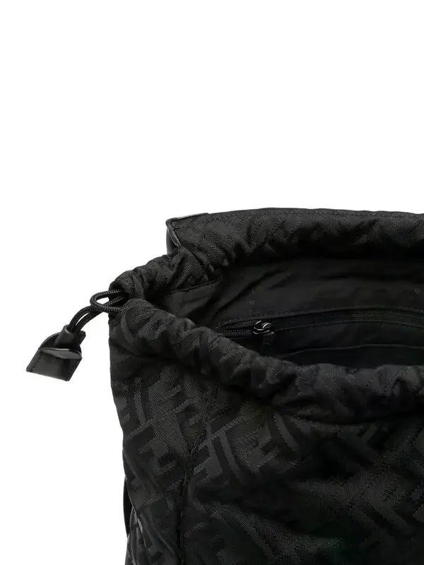 Fendi Ff Monogram Backpack - Black