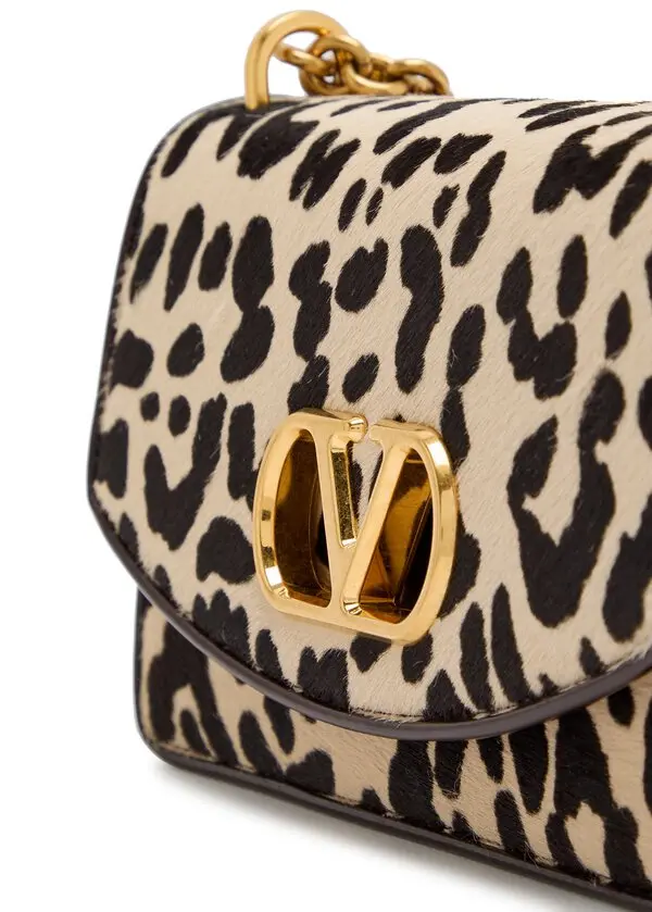 Valentino Garavani Vain Small Cow-print Shoulder Bag - Leopard