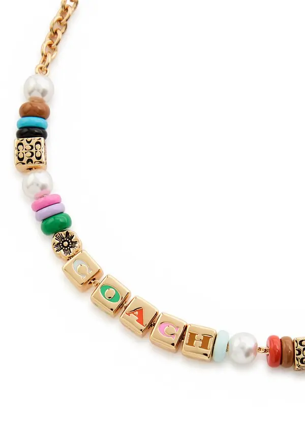COACH® Logo Beaded Necklace