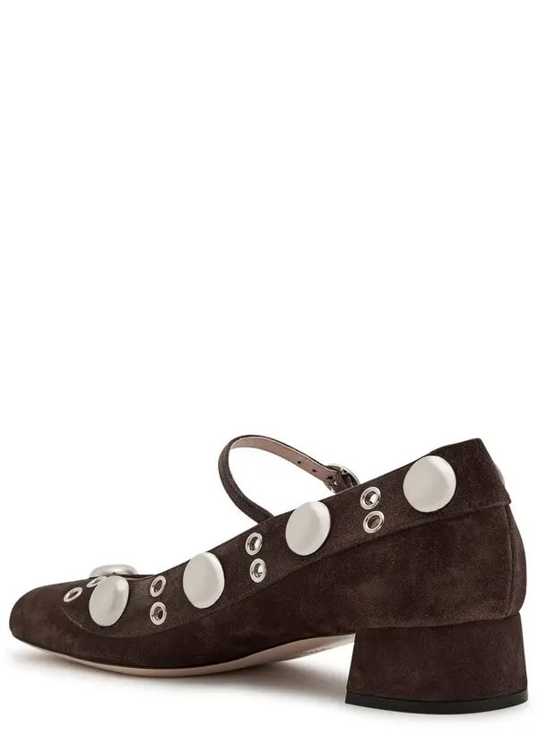 Valentino Garavani Nellcote Stud-embellished Ballet Pumps - Brown