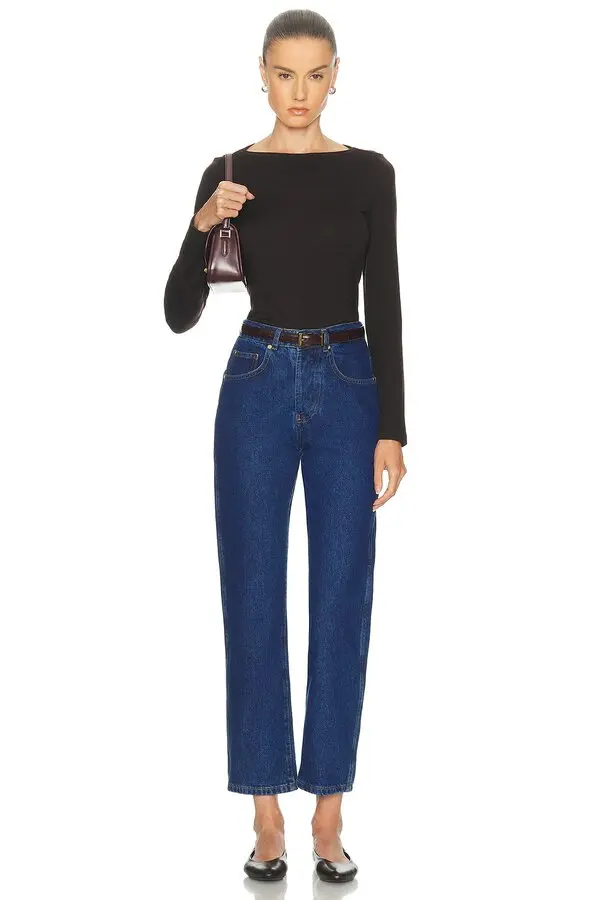 Renggli Long Sleeve Boatneck Tee - Chocolate