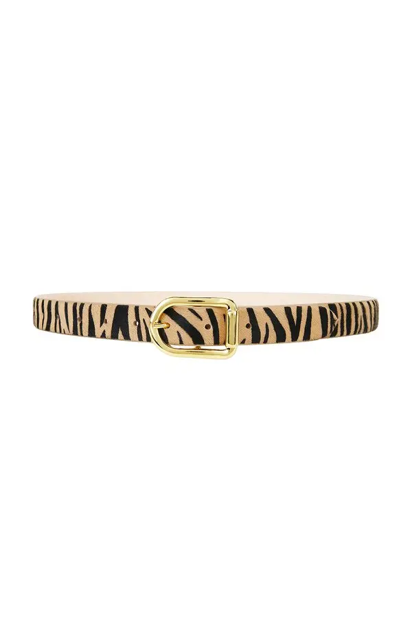 DEHANCHE Mija Animal Belt - Neutral Zebra & Gold