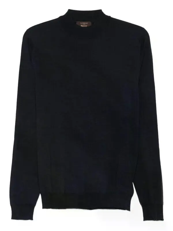 ZANONE Mock-neck Long-sleeve Sweater - Black