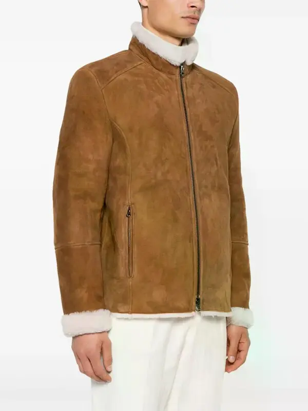 ERALDO Sinner Shearling-trimmed Suede Jacket