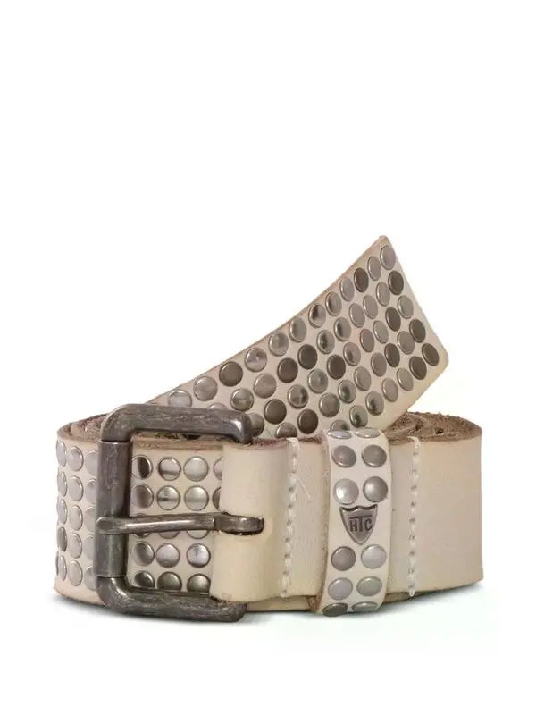 HTC LOS ANGELES Studded Buckle Belt - Neutrals