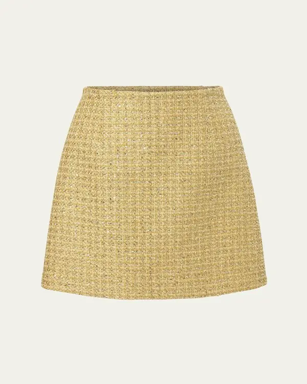 Carolina Herrera Metallic Tweed Mini Skirt