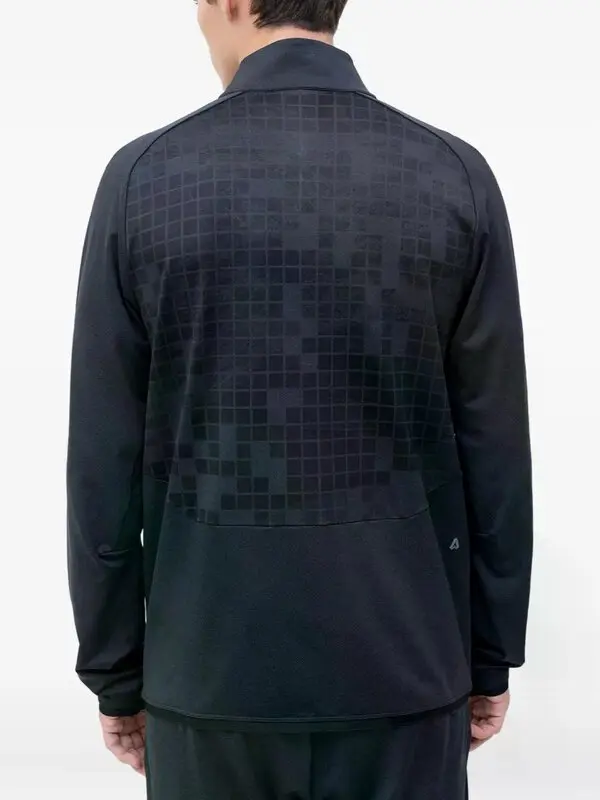 BOSS Grid Zip-up Sweater