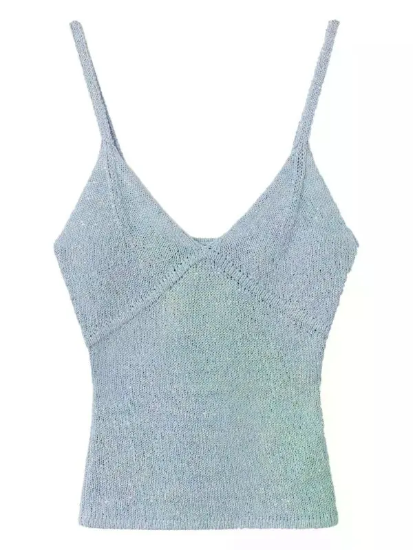 ASTA RESORT Carolina V-neck Top - Blue