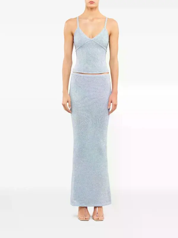ASTA RESORT Carolina V-neck Top - Blue