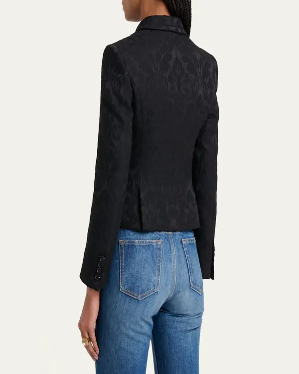 Chloé Ornamental Jacquard Tailored Top Coat