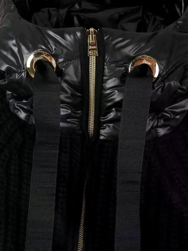 Herno Hooded Ribbed Knit Cardigan