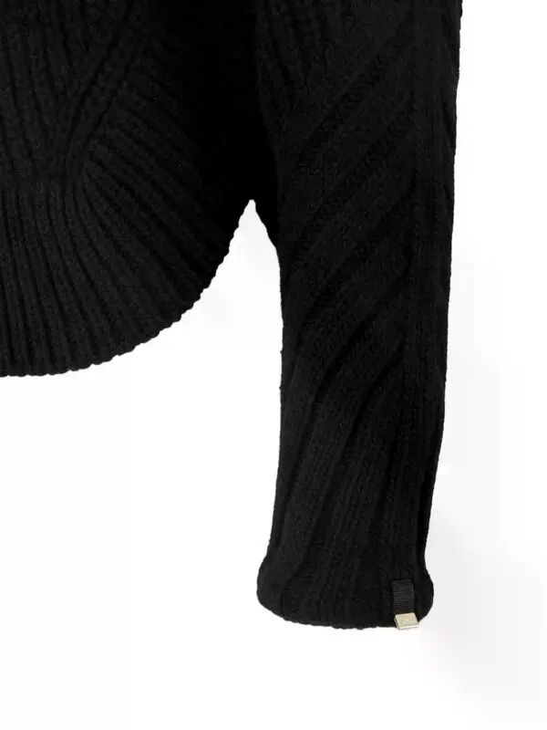Herno Hooded Ribbed Knit Cardigan