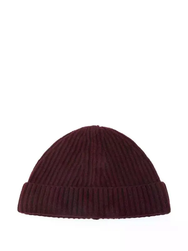 AMARANTO Ribbed-knit Beanie - Red