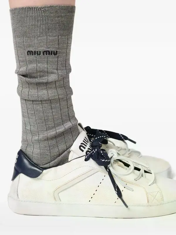 Miu Miu Deco Leather Sneakers
