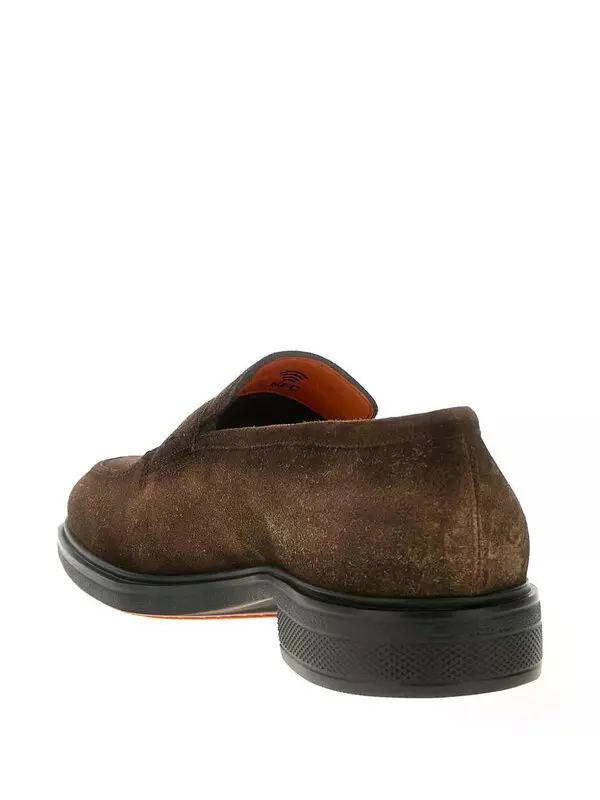 Santoni Shaded Suede Loafers - Brown