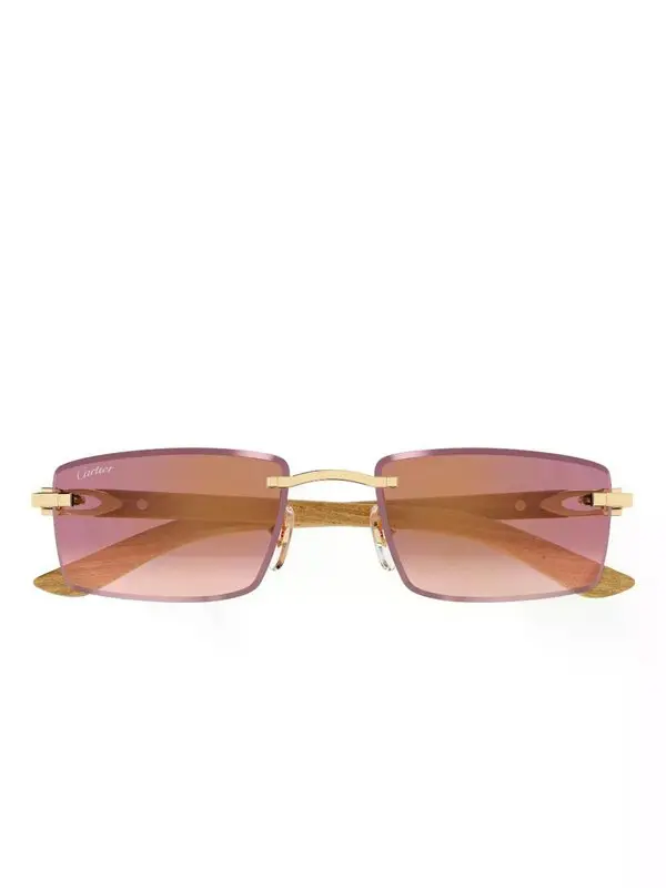 Cartier Rectangle-frame Sunglasses - Black