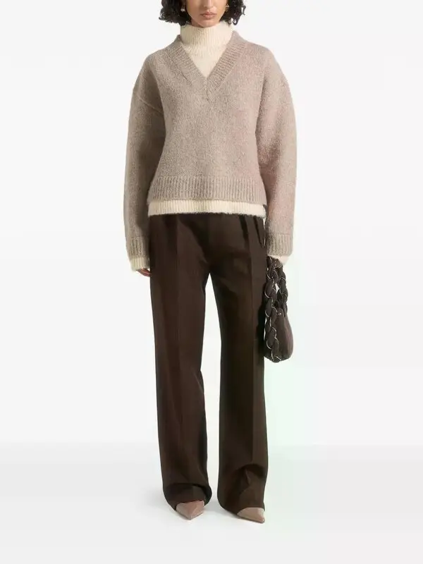 Manière De Voir Jacques Double-layered V-neck Sweater