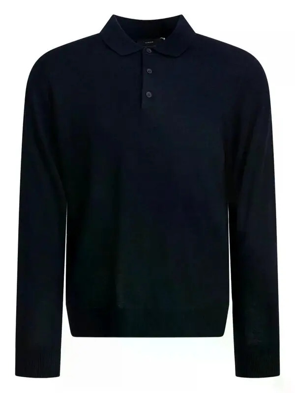 Vince Buttoned Polo Shirt - Blue