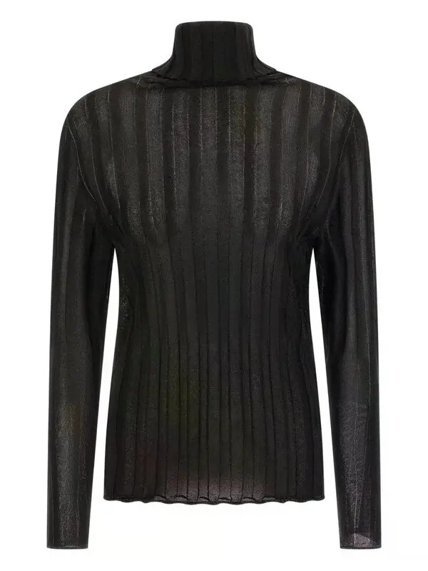 Fabiana Filippi Ribbed Lurex Sweater - Black