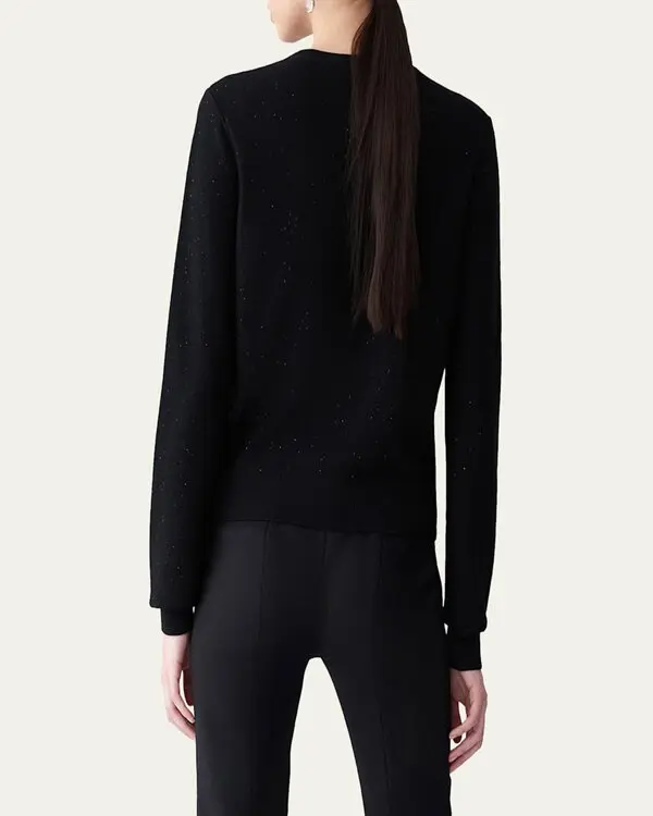 Carolina Herrera Shimmering Wool-blend Cardigan