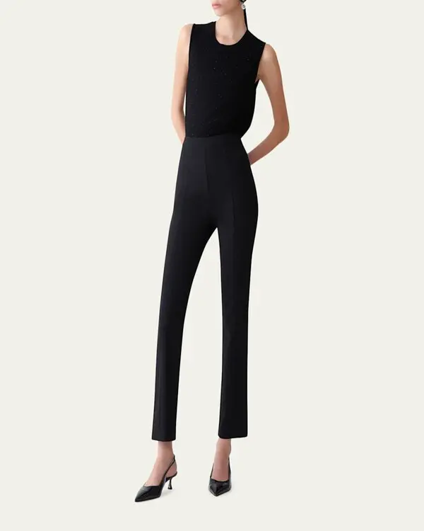 Carolina Herrera Sequined Wool-blend Tank Top