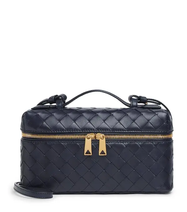 Bottega Veneta Leather Vanity Case Bag - Blue