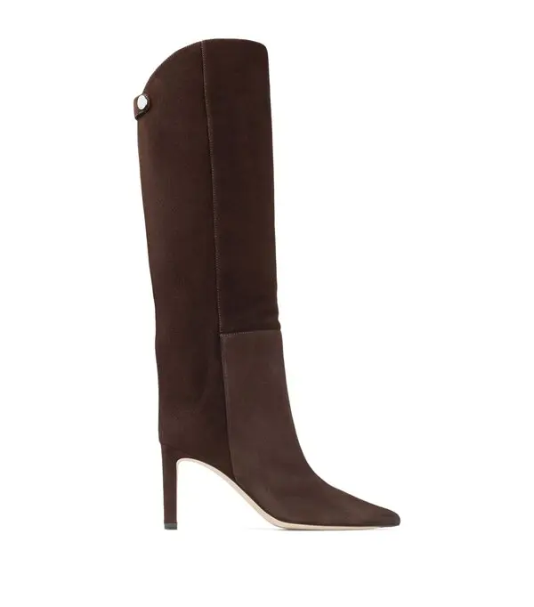 JIMMY CHOO Alizze 85 Suede Knee-high Boots