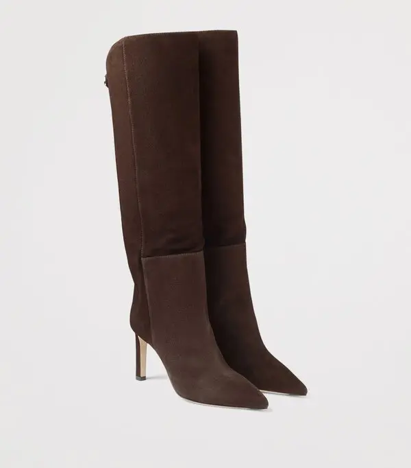 JIMMY CHOO Alizze 85 Suede Knee-high Boots